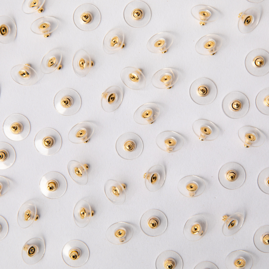 Gold Plastic Disc Earring Backs | Surgical Stainless Steel 304 ...